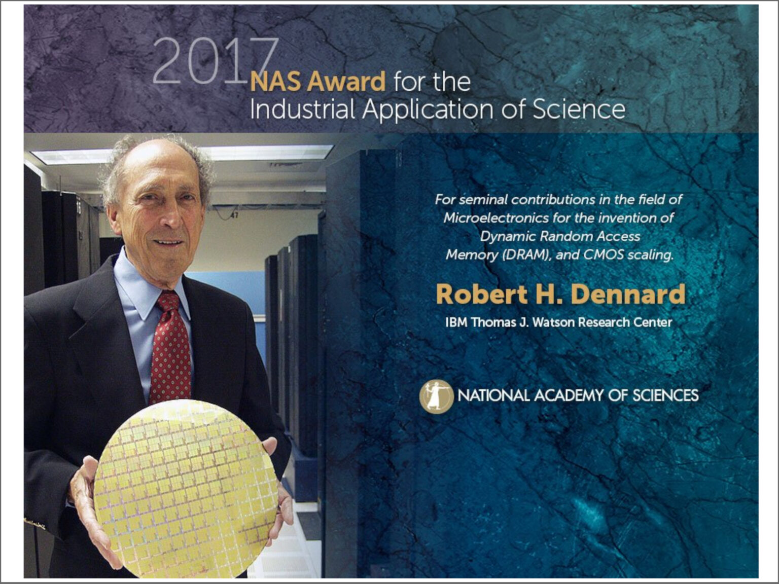 Ο Bob Dennard έλαβε δίπλωμα ευρεσιτεχνίας για τη δυναμική μνήμη ...